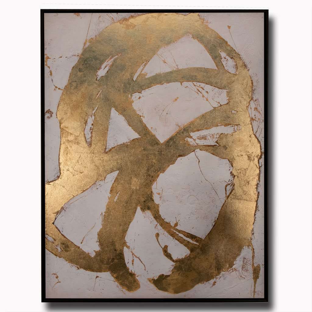 Ace of Spades 2 - Modern Abstract Wall Art | Gold Leaf